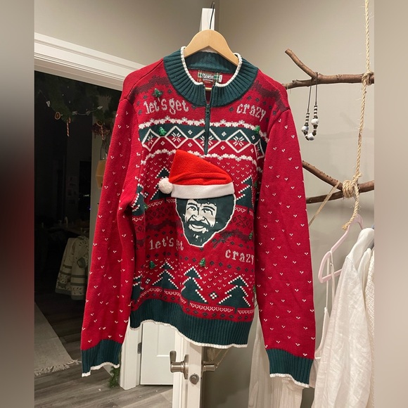 Spencer's | Sweaters | Spencers Bob Ross Christmas Sweater Xl | Poshmark
